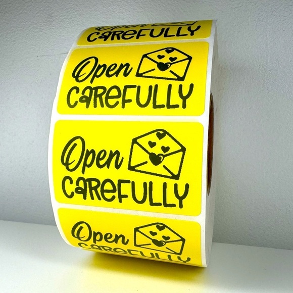 Stickeraft | Office | Open Carefully Sticker For Small Business 0 Pcs ...